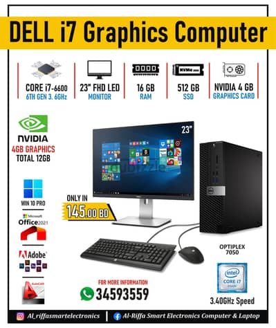 DELL i7 Graphics Computer Set 23